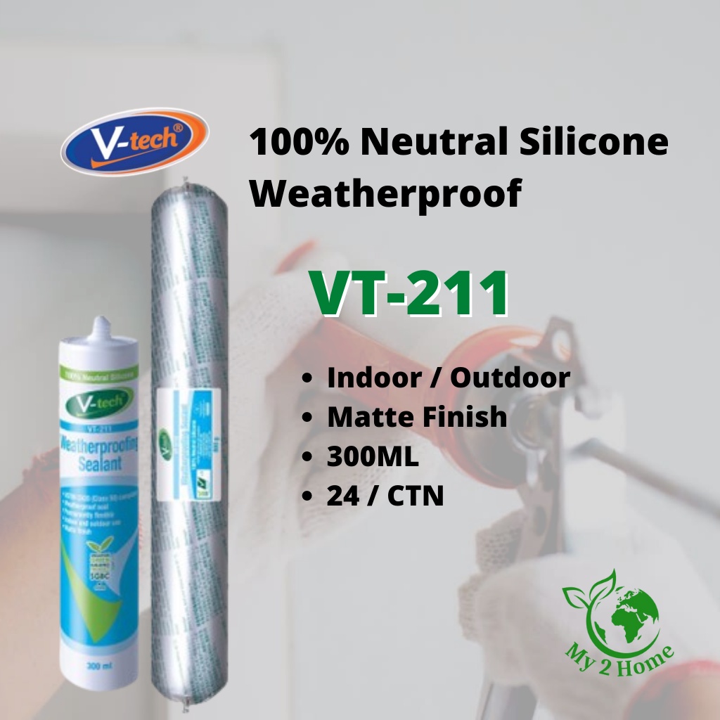 Vtech VT-211 MB Weatherproofing Sealant Glass & Metal Silicone Sealant ...