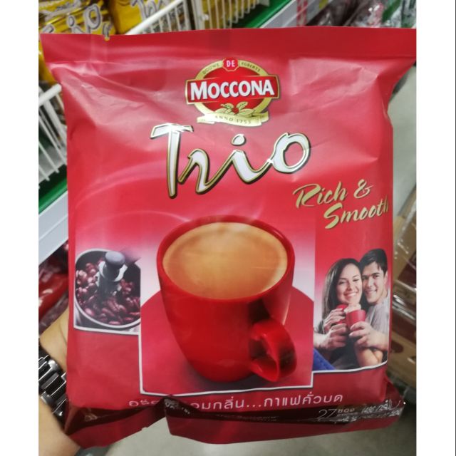 Moccona Trio Instant Coffee Mixed Rich & Smooth Arabica Coffee 27 Sachets | Shopee Malaysia