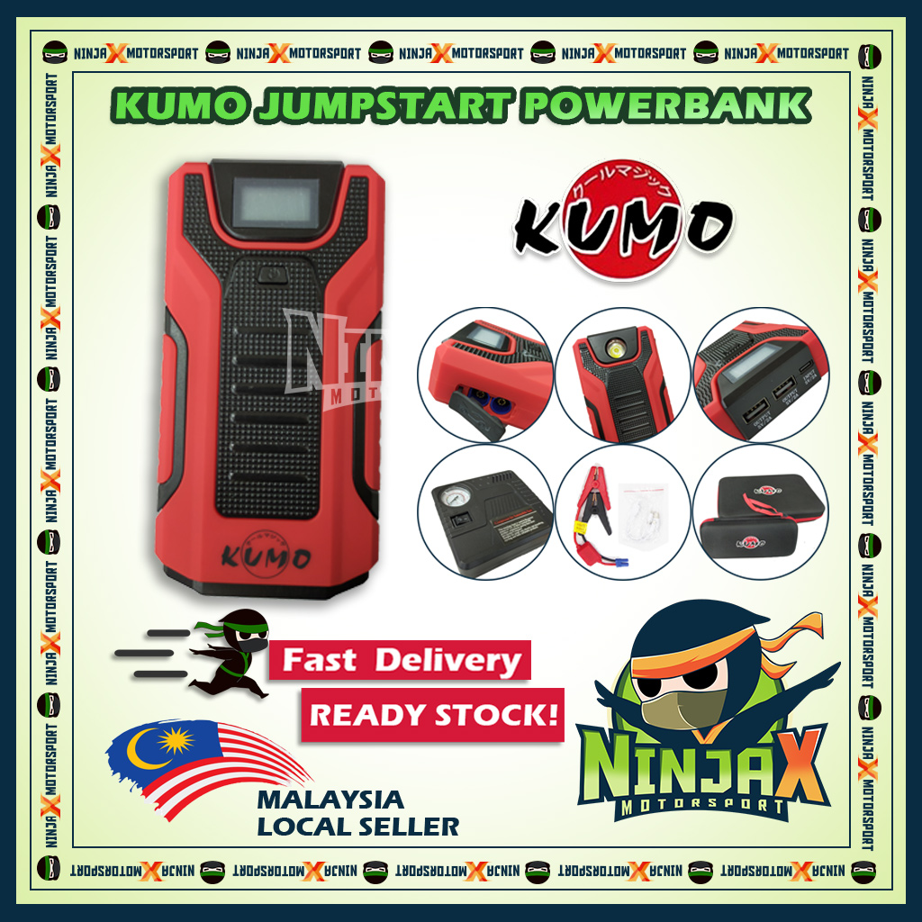 Ready Stock KUMO M8 Jump Start Car PowerBank & Tire Inflate Compressor ...