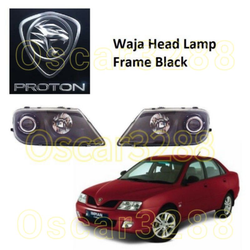 🔥🔥Ready Stock🔥🔥 Waja Head Lamp Frame Black Glass | Shopee Malaysia
