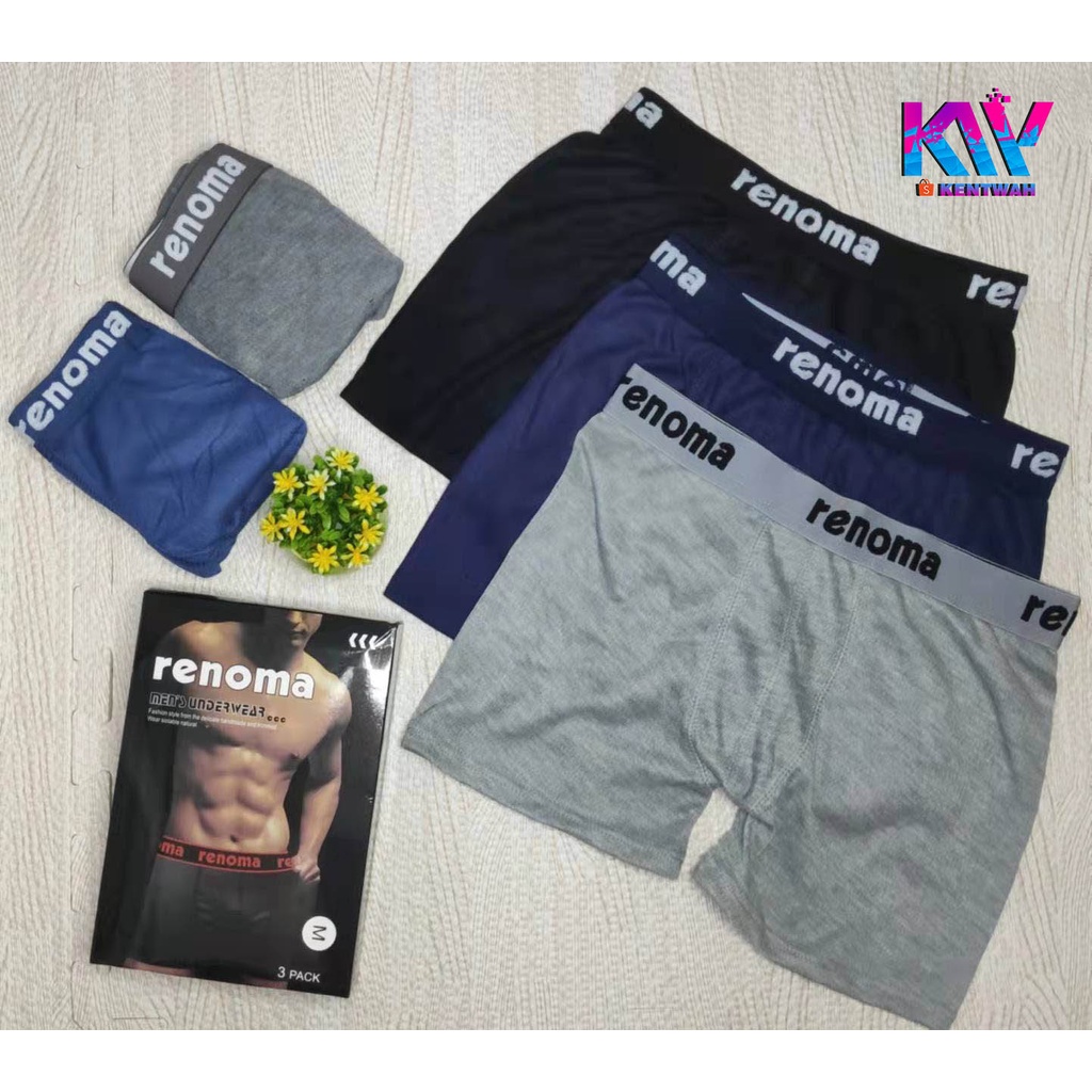[Ready Stock]3PCS Renoma Men Boxer/Trunks Underware | Shopee Malaysia