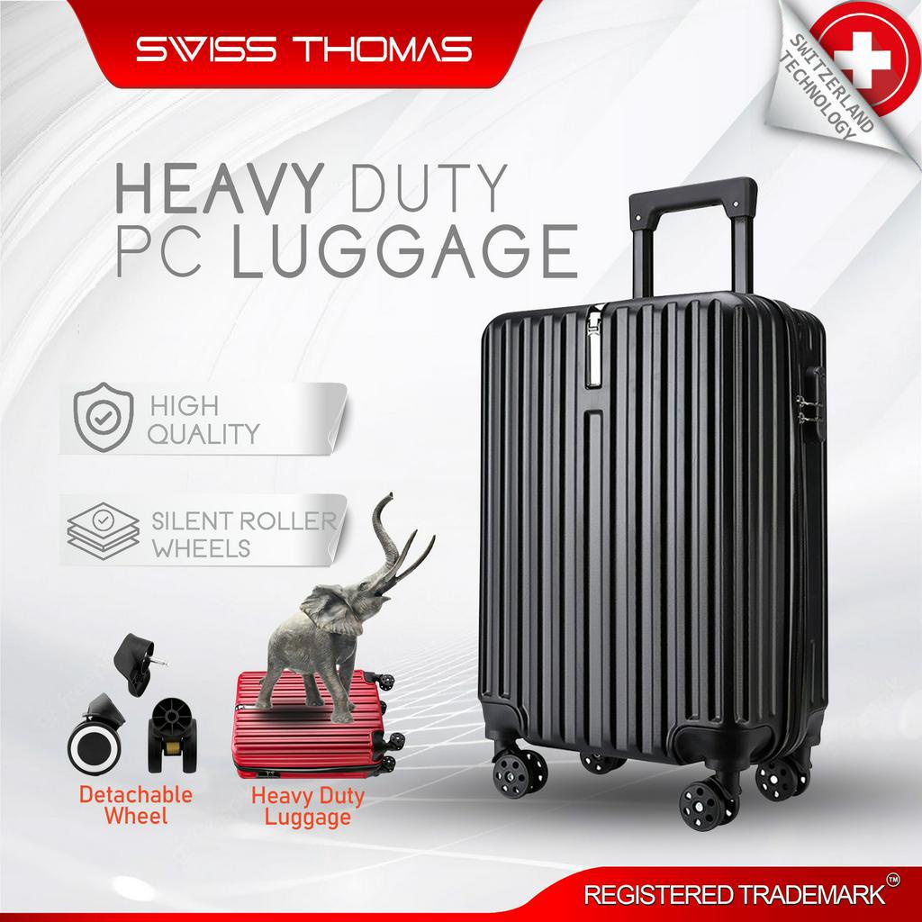 Heavy Duty PC 20in 24in Luggage with Detachable Roller Silent Wheels ...