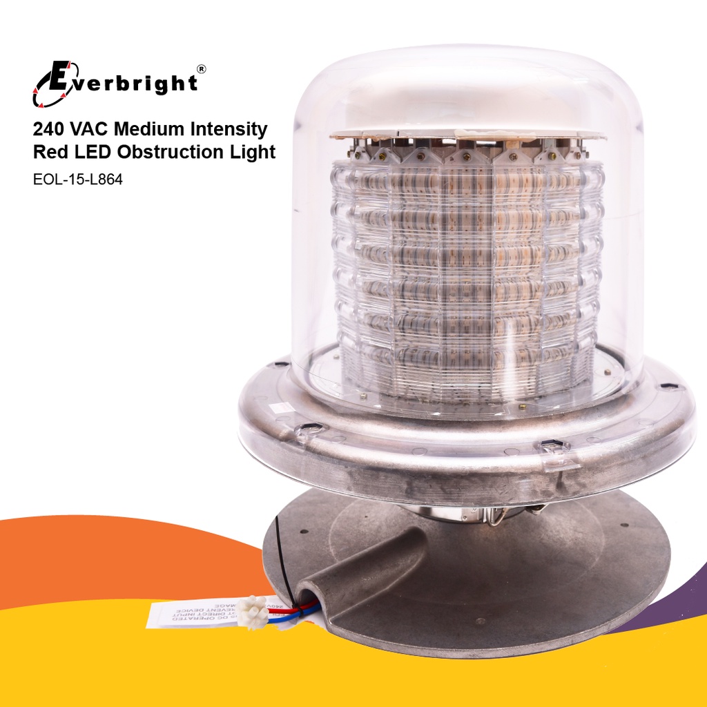 EVERBRIGHT Medium Intensity LED Aviation Light Model: EOL-15-L864 c/w ...