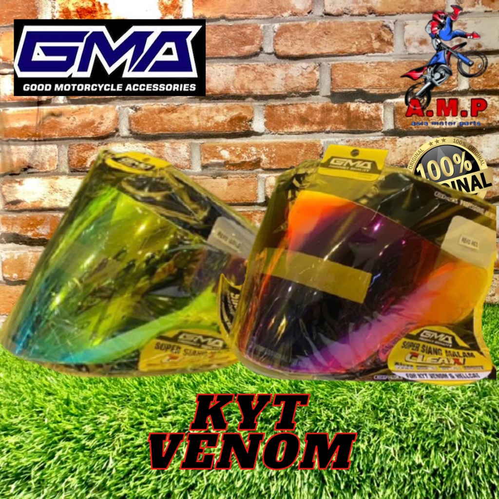 (GMA)(ORIGINAL KYT) KYT Visor Venom Hellcat Original Siang Malam Day ...