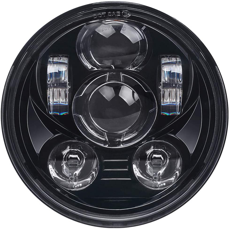 5-3/4 5.75 inch LED Headlight - Compatible with Harley Davidson Dyna ...