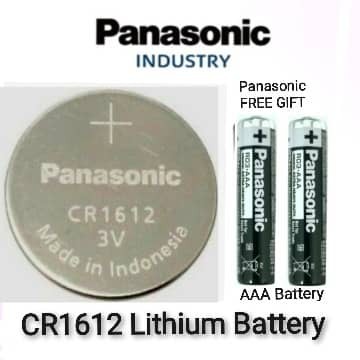 Panasonic CR1612 Battery New Stock 1Pc+Panasonic Free Gift Worth RM2.00 ...
