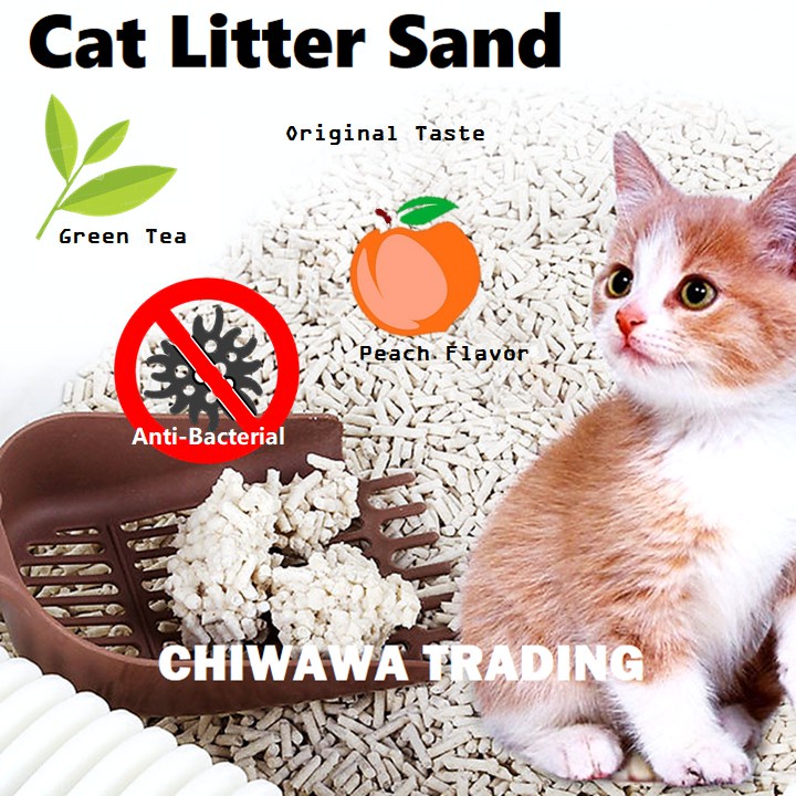 UPGRADE - 6L Tofu Anti-Bacterial Odor Control Cat Litter Sand Pets ...
