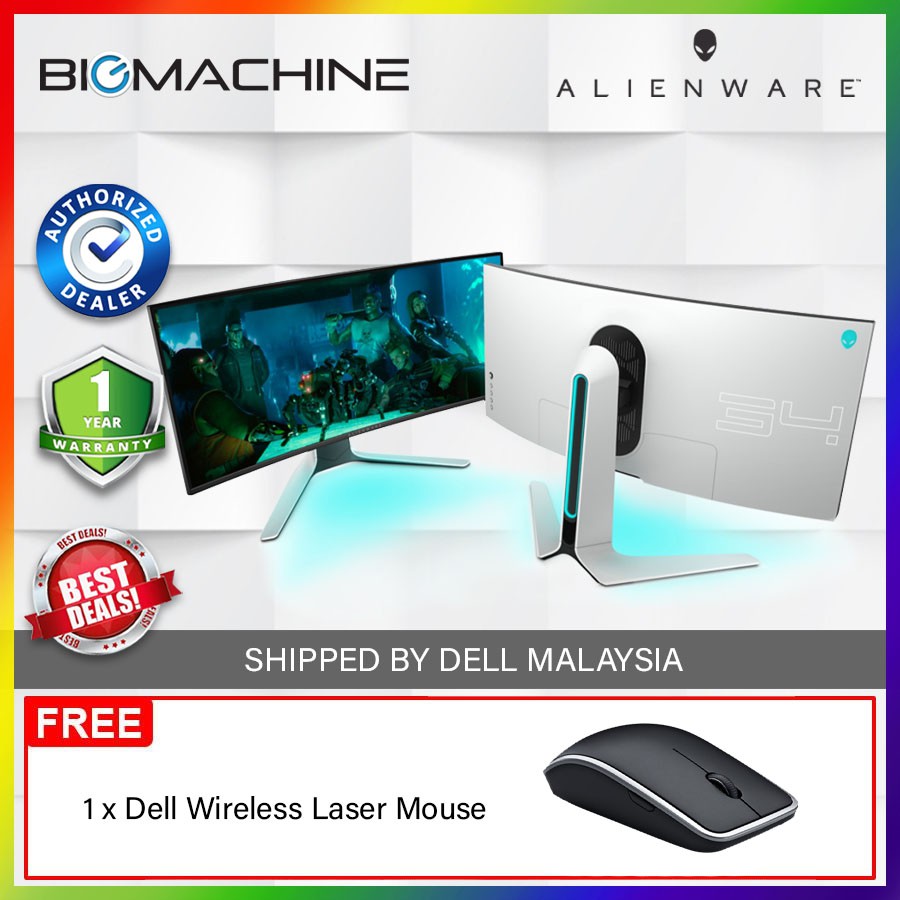 【Ready Stock】* Dell Alienware 34" AW3420DW Curved Gaming Monitor *3 ...