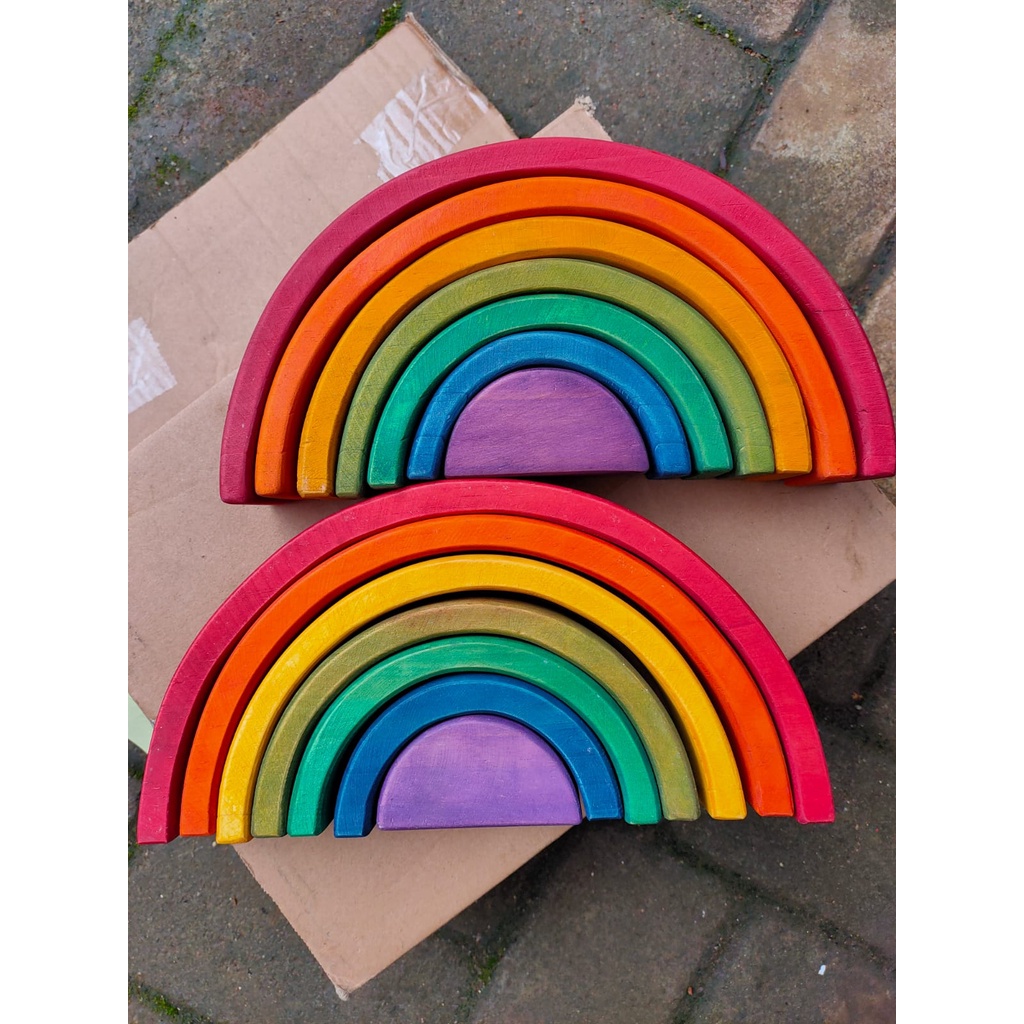 Defect - Small Rainbow Stacker Classic Stain (7Pcs) | Shopee Malaysia