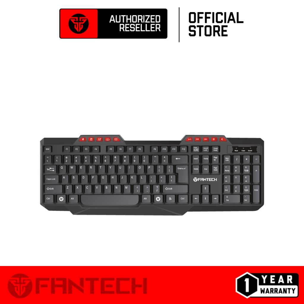 FANTECH K210 Multimedia Office Keyboard 114 Key Wired USB 2.0 For PC ...