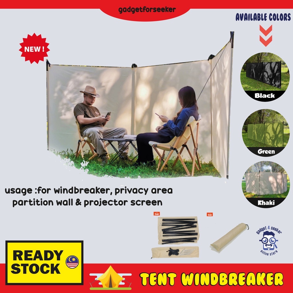 Camping Wall Fence Partition Wind Shield Privacy Waterproof Windbreak ...