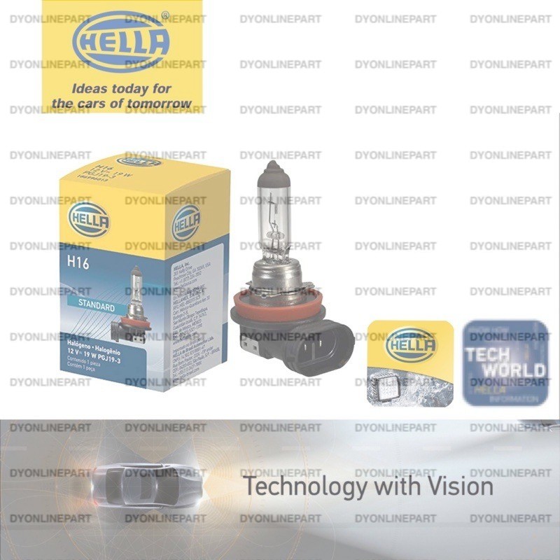 8GH 186 996 021 HELLA Standard H16 12V 19WPGJ19-1 Halogen Headlight ...