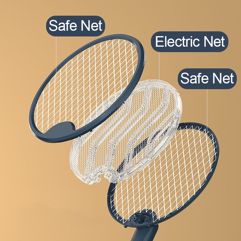 GEESO Electric Mosquito Racket, Foldable Electric Mosquito Swatter with ...
