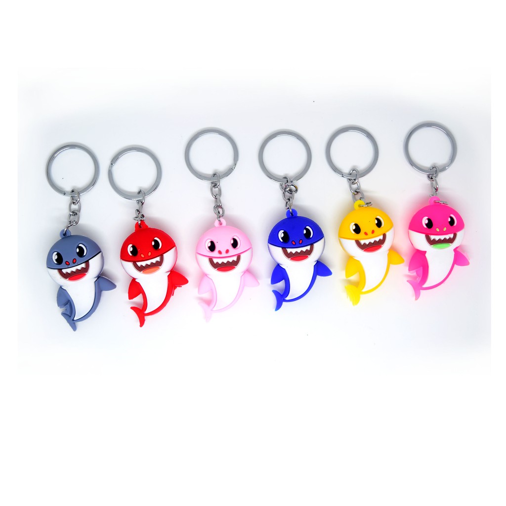 1pc Shark Rubber Keychain Baby Animals Fish Party Christening Birthday ...