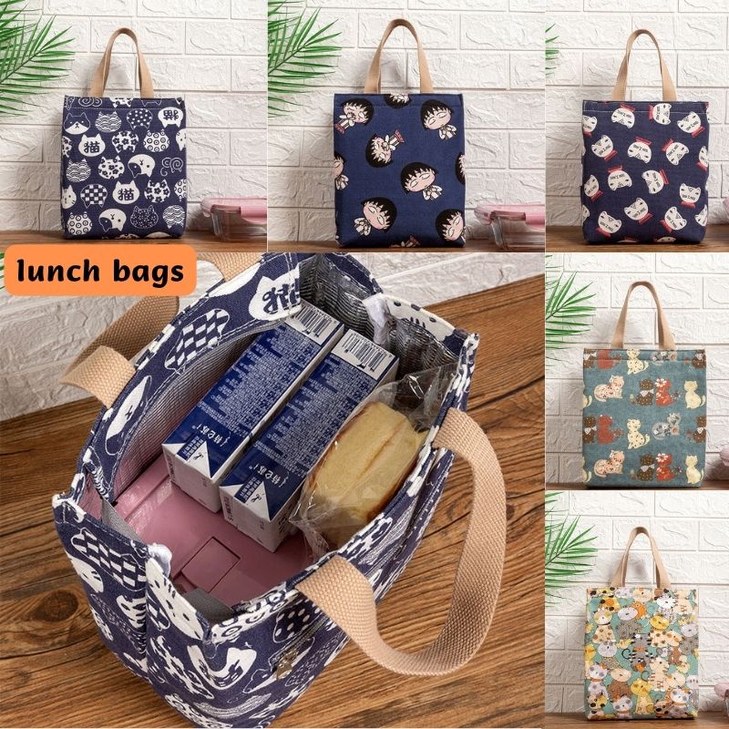 Japanese Style Handbag Insulation Bag Lunch Box Insulated Lunch Bags ...