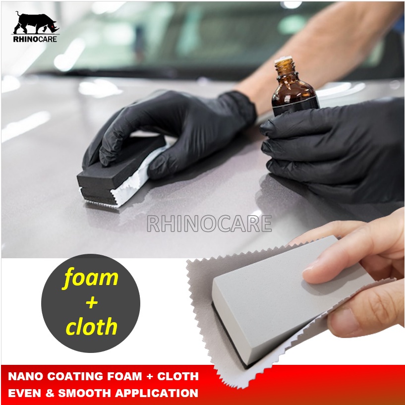 Car Foam Pad Block Applicator & Suede Microfiber Cloth/ Polish Pad ...