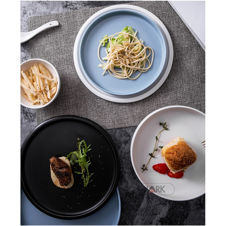 8",10",12" Round White Porcelain Plate with Border / Pinggan Porcelain ...