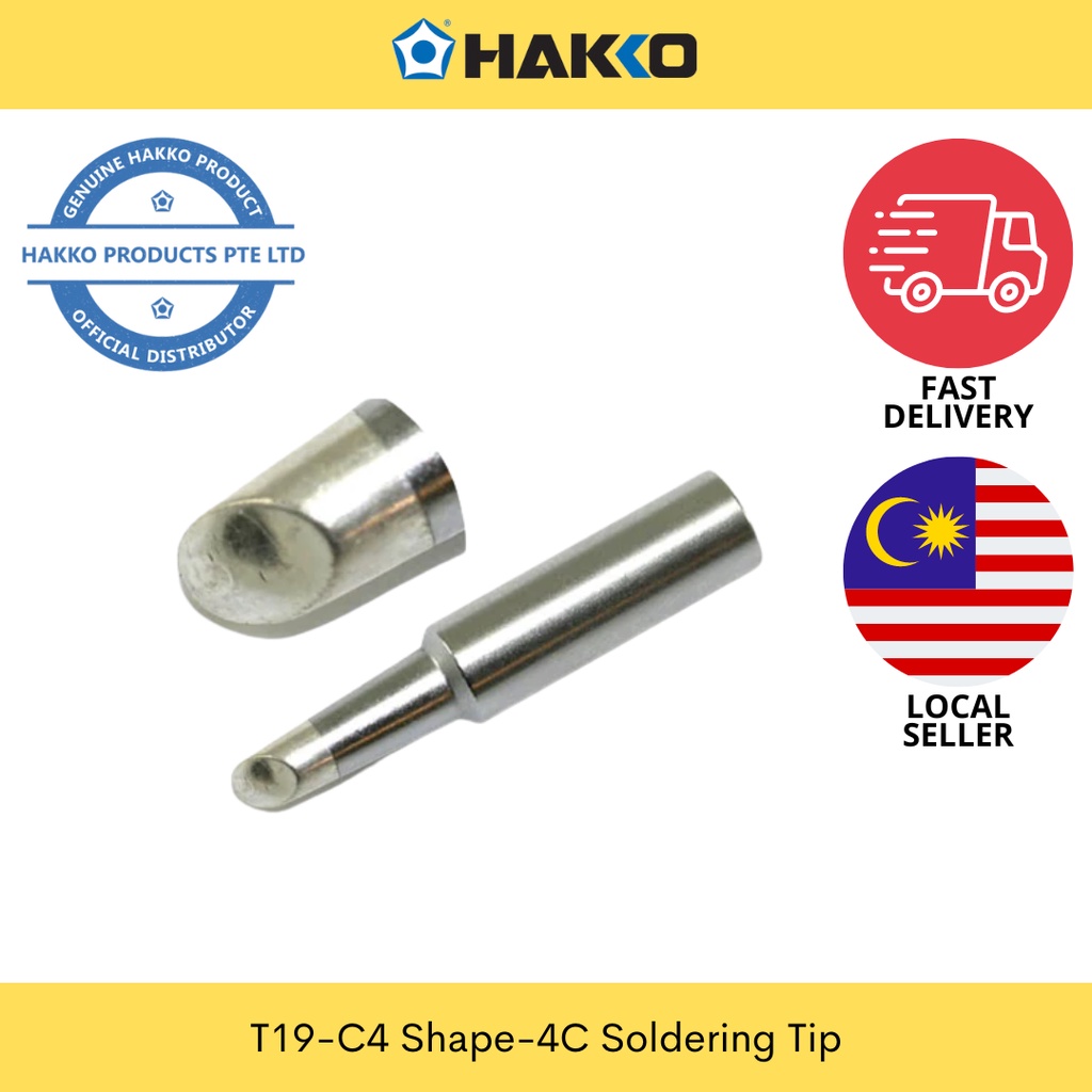 HAKKO Soldering Tip T19-C4 Shape-4C Bevel Tip | Hakko Products T19 Replacement Soldering Tip ...