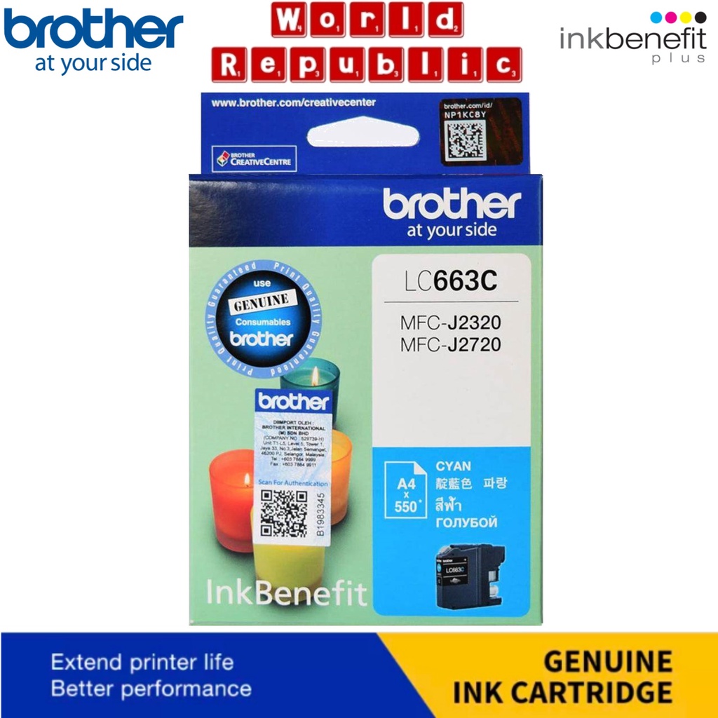 BROTHER Original Ink Cartridge LC663 LC669 LC665 LC-663 LC-669 LC-665 LC-669XL LC-665XL - Black ...