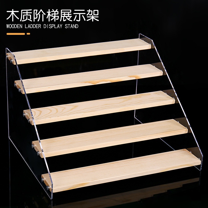 2-7 Tier Acrylic Display Rack Glasses Counter Riser Stand Storage Shelf ...