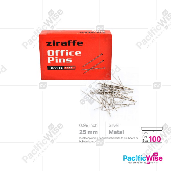 Office Pin/Metal Office Pin/Pin Pejabat/25mm (100'S) | Shopee Malaysia