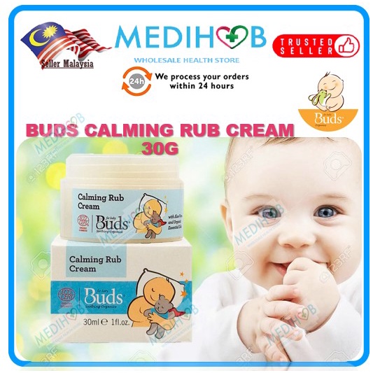 Buds Calming Rub Cream (30ml) For Baby Colic, Digestive Discomfort EXP ...