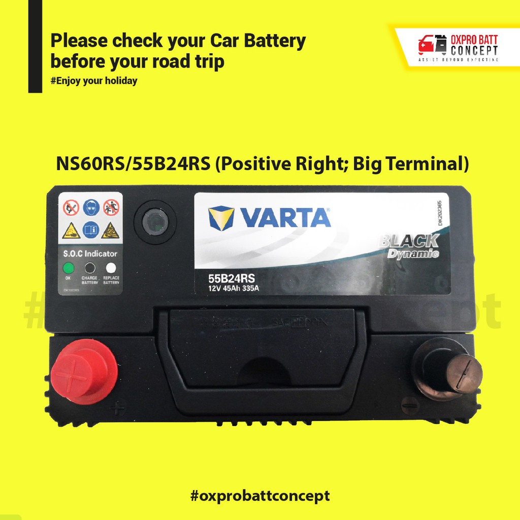 (55B24L) NS60L/R LS/RS Car Battery-HONDA Civic HR-V CR-V,PROTON Saga ...