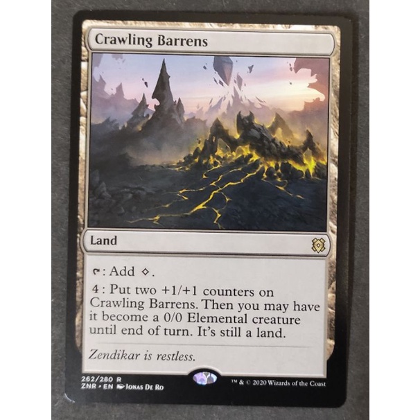 Magic The Gathering : Crawling Barrens Rare Zendikar Rising card ...