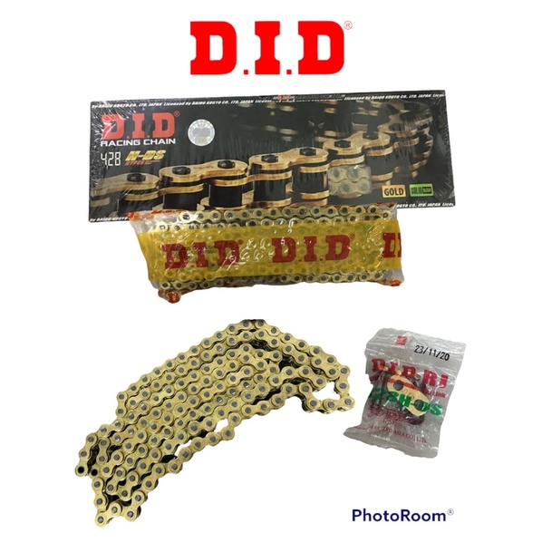 💯 ORIGINAL DID RACING RAINYAI CHAIN 428 H-DS 132L GOLD HEAVY DUTY CHAIN ...