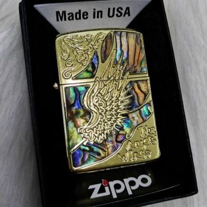 Zippo Luxury Inlay Shell Wing Arabesque Lighter | Shopee Malaysia