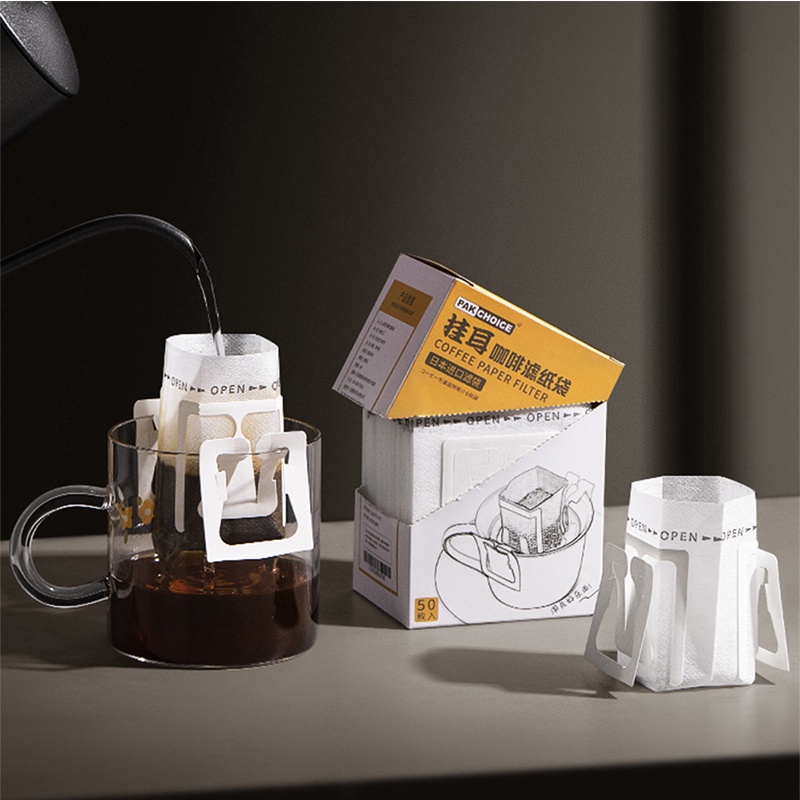 PAKCHOICE Espresso Coffee Filter Drip Bag 50's Double Hanging Ear ...