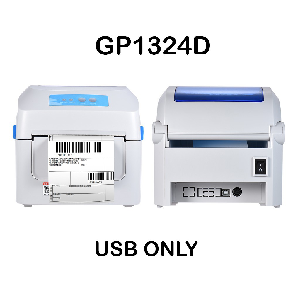 GPrinter GP-1324D A6 Thermal Printer Barcode Label Air-waybil Printing ...