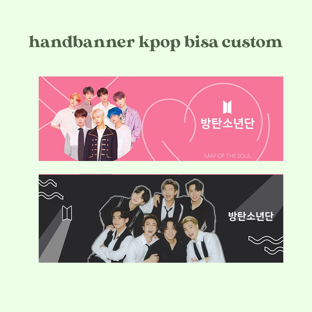 Print Hand Banner BTS Material Thick, Print Hand Banner BTS Free Custom ...