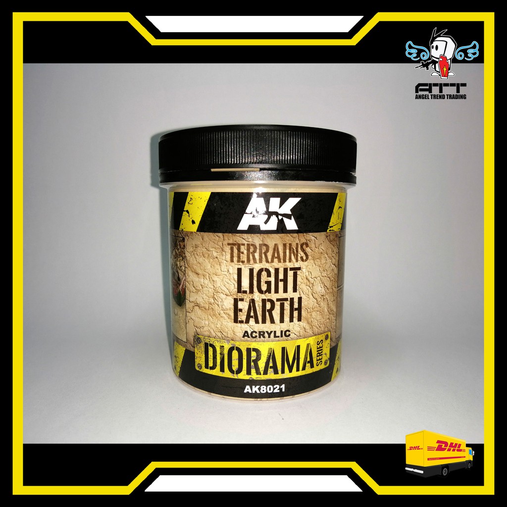 AK8021 TERRAINS LIGHT EARTH ACRYLIC 250ml AK DIORAMA (Gunpla Gundam ...