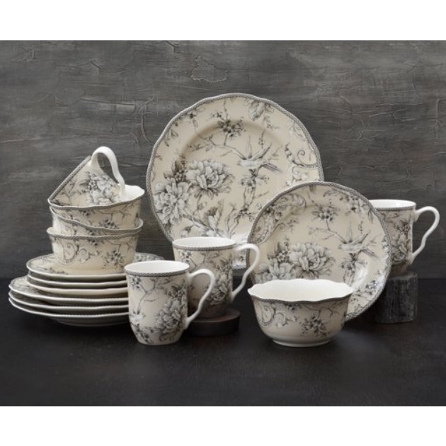222 Fifth Adelaide Dinnerware Set, 16 Pieces | Shopee Malaysia