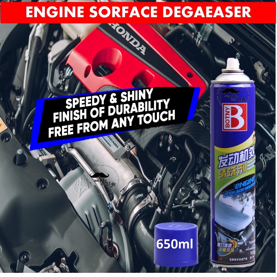 Botny Engine Cleaner Engine Degreaser Foam Deargon Aerosol Spray 650ml | Shopee Malaysia