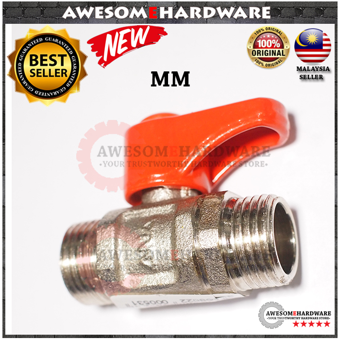 (MADE IN THAILAND) ANA 1101 1/2" BRASS CHROMED MINI BALL CORK BALL ...