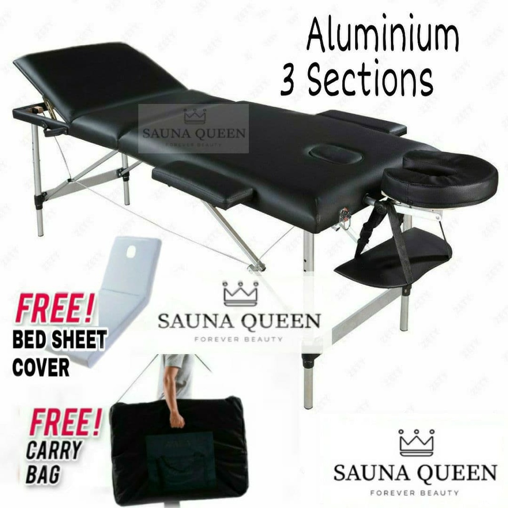 [M'sia] 👑SAUNA QUEEN👑 Premium PU Leather Aluminium / Wooden Massage Bed ...