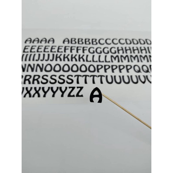 ABC Alphabet / Huruf Sticker Vynil Waterproof 2cm (Tinggi) | Shopee ...