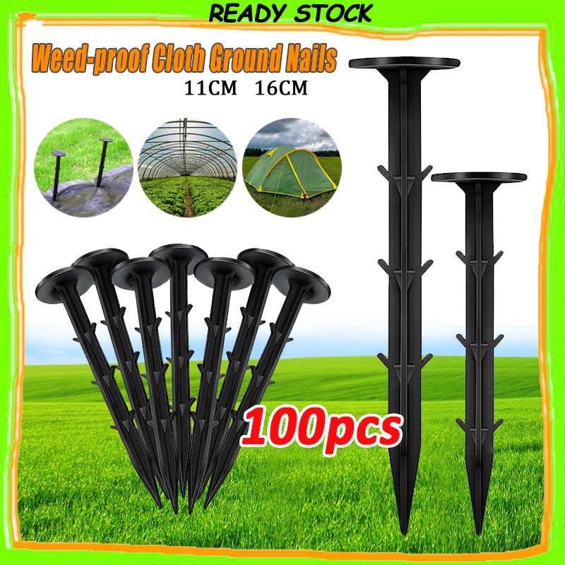 [Ready Stock] Premium Plastic Nails Weed Pads Farm Nails Ground Cover ...