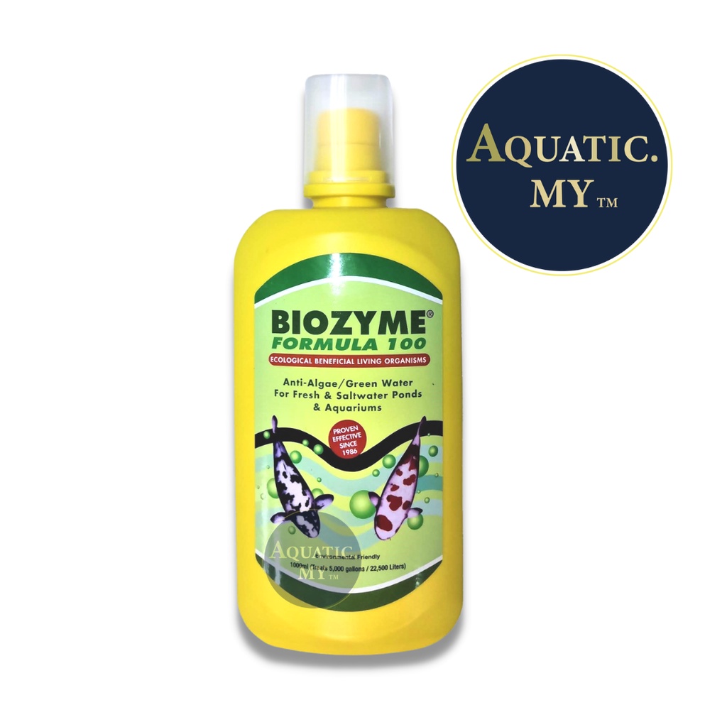 BIOZYME Formula 100 Anti Algae Green Water Away For Aquarium (1 Litre ...