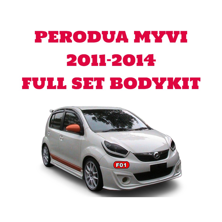 Perodua Myvi 2011 to 2014 Full Set Bodykit with Metallic Colour ...