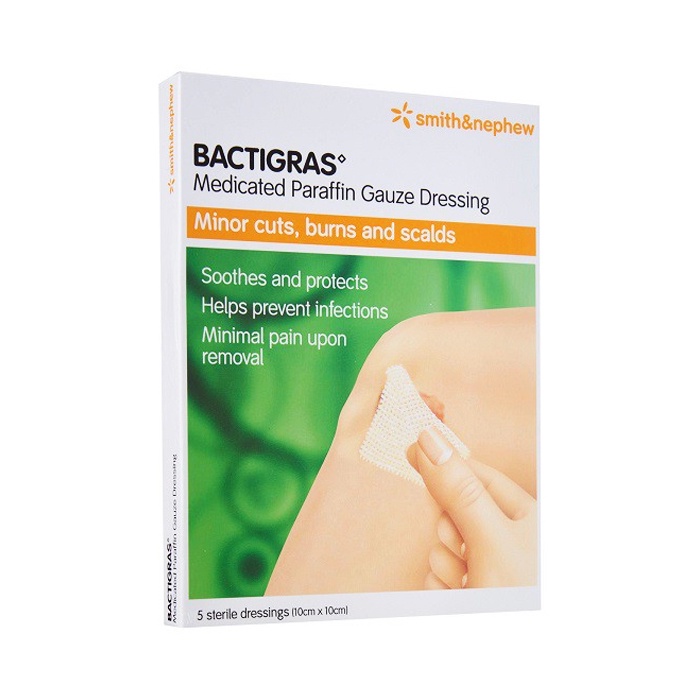 Bactigras Medicated Paraffin Gauze Dressing 10cm x 10cm x 3s | Shopee ...