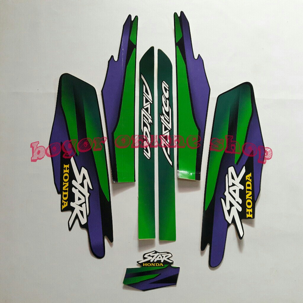 HIJAU 1997 honda astrea star green motorbike trim sticker | Shopee Malaysia