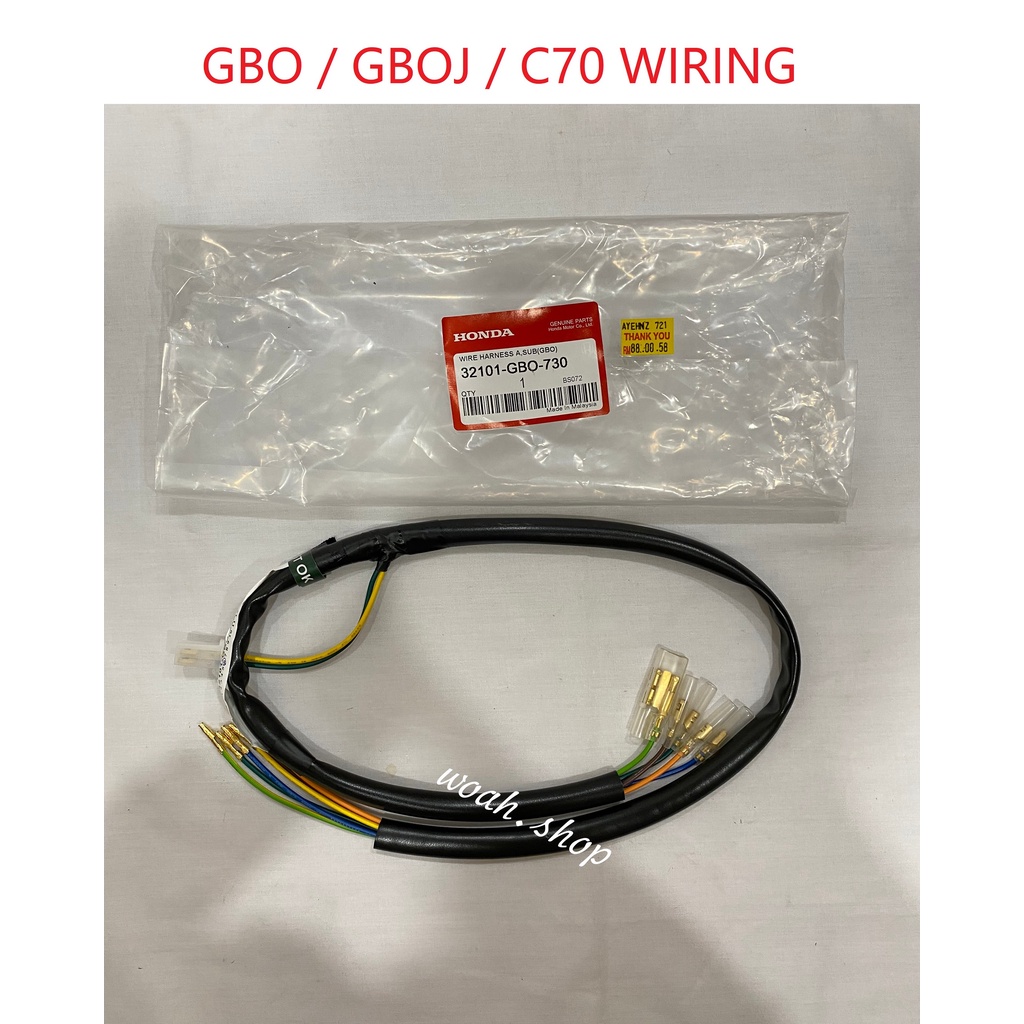 HONDA GBO / GBOJ / C70 WIRE HARNESS WIRING ( UNTUK TAIL LAMP EKOR ...