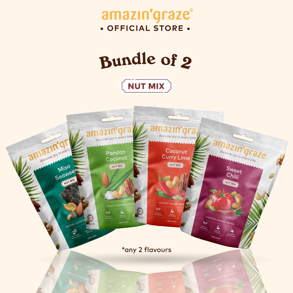 [Bundle of 2] Amazin' Graze Nut Mix (2 x 100g) | Shopee Malaysia