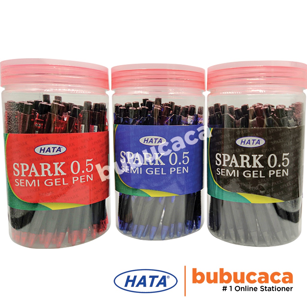 HATA Spark Semi Gel Ball Pen 0.5mm - 50 pcs | Shopee Malaysia