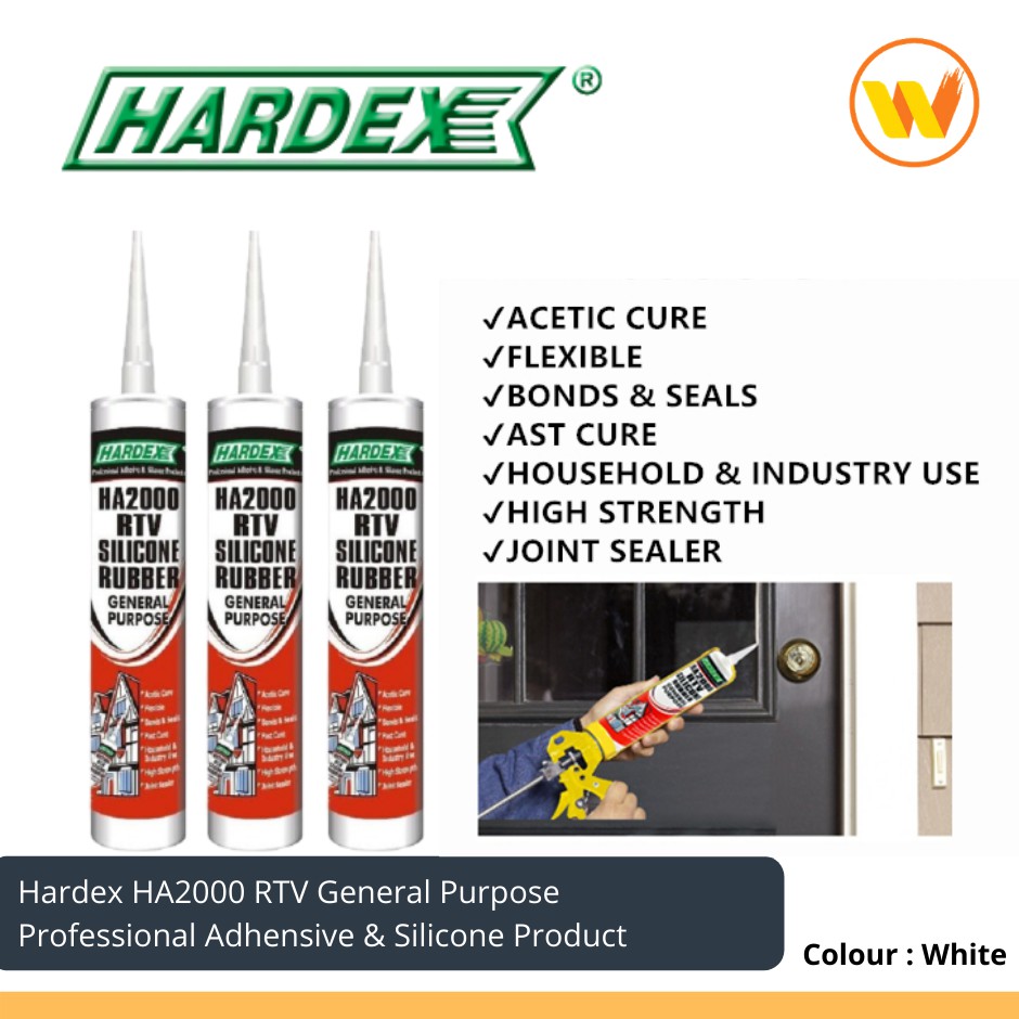 [Ready Stock] Hardex HA-2000W Hardex White General Purpose Silicone ...