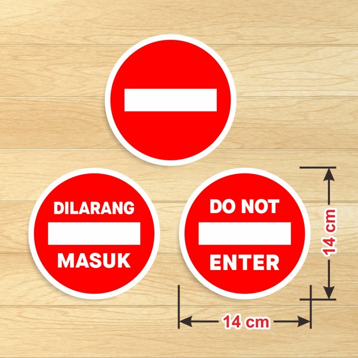 Verboden Vinyl Sign Sticker No Entry Do Not Enter Sticker 14 cm ...