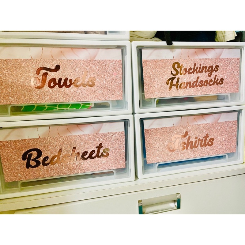 (Label + Sticker ONLY) for 21L Stackable Plastic Drawer Storage ...
